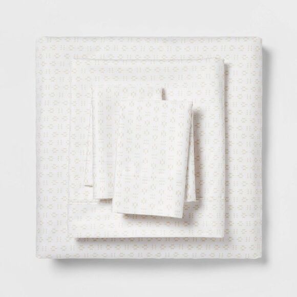 Threshold | Bedding | Threshold 40 Thread Count Cotton Sateen 4pc Sheet ...
